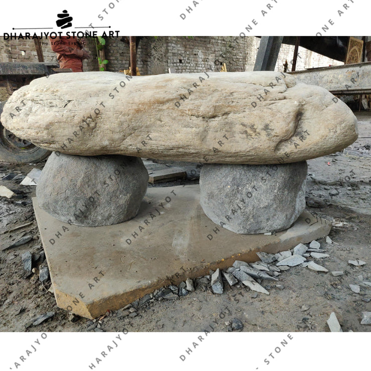 Natural Stone Garden Bench – Dharajyot Stone Art