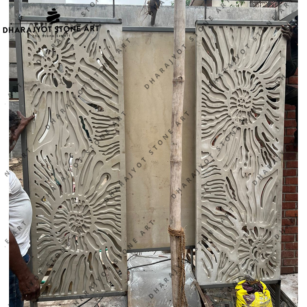 Home & Villa Decoration Natural Stone Jali Screen – Dharajyot Stone Art