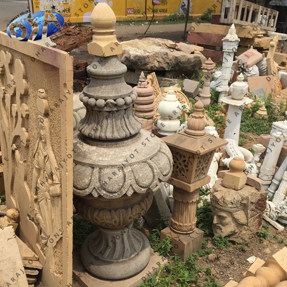 Stone finials for garden & walls online by manufacturer from India ...