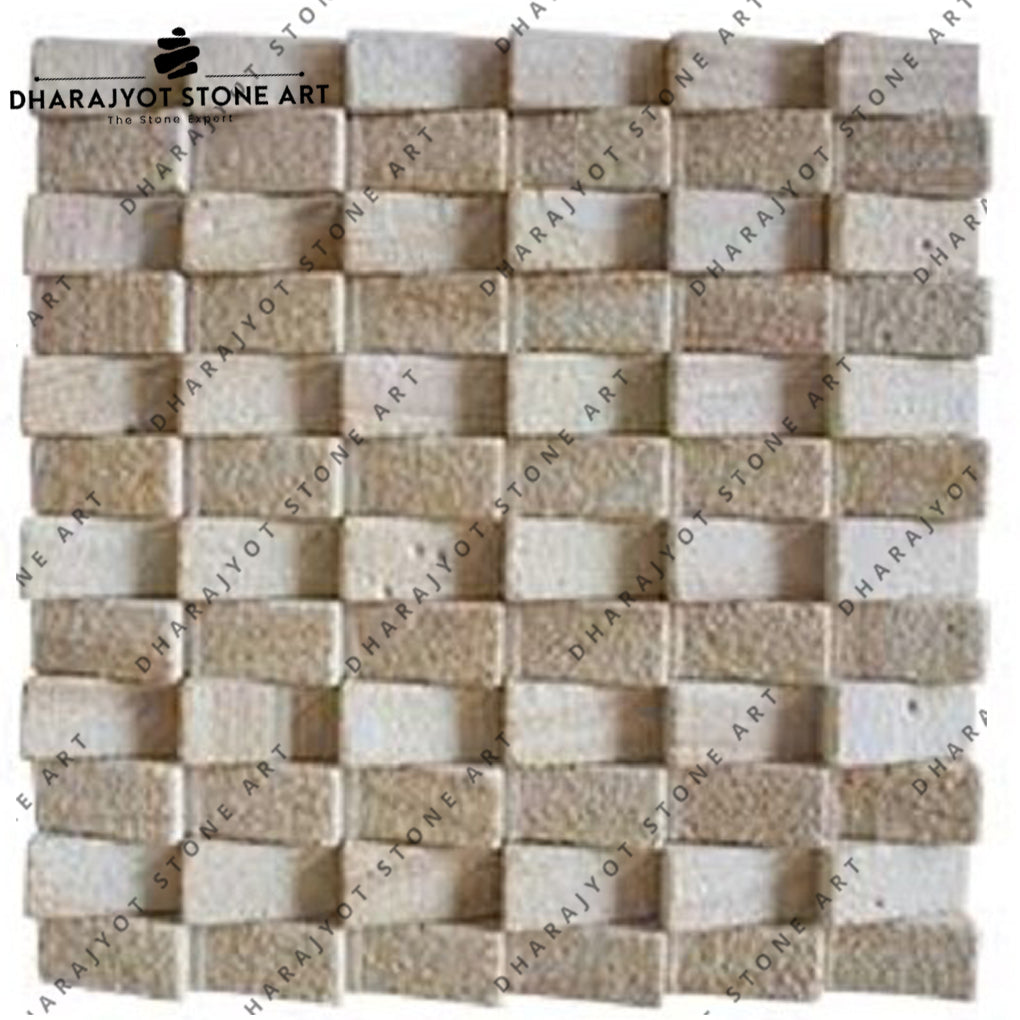 Natural White Basalt Paving Stone Tapered Mosaic – Dharajyot Stone Art