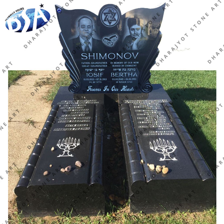 European Style Hand Carving Black Granite Monument – Dharajyot Stone Art